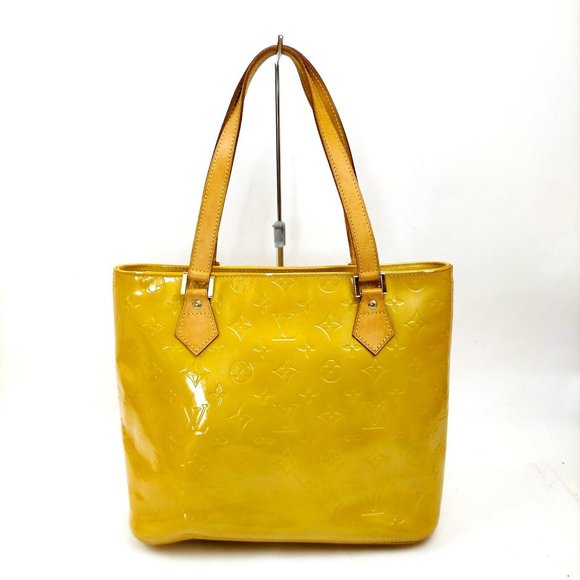 Louis Vuitton | Bags | Louis Vuitton Lv Hand Bag Houston Yellow Vernis ...